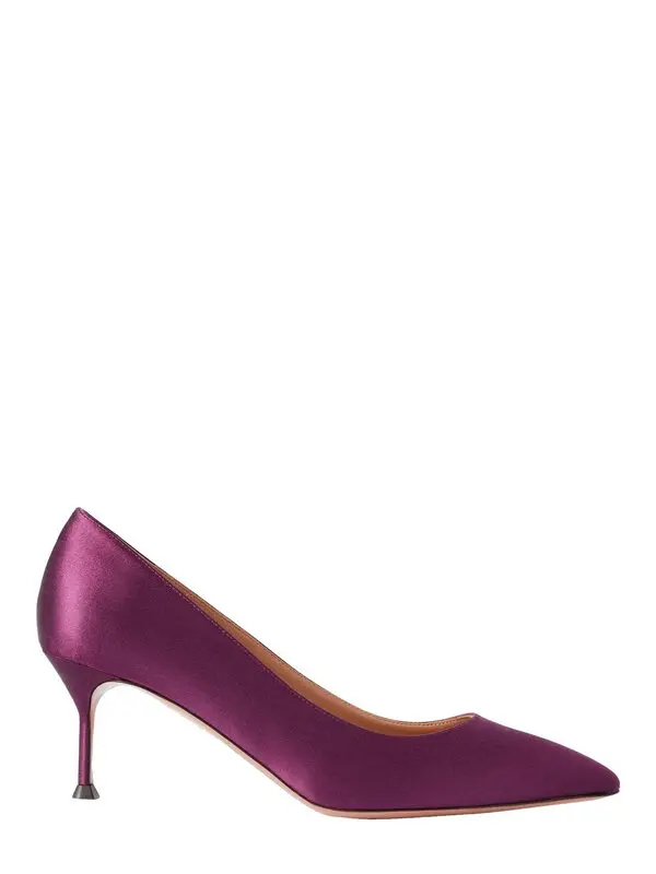 AQUAZZURA Purist 65 Satin Pumps - Purple