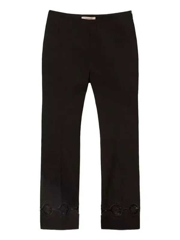 TWINSET Floral-lace Trousers - Black