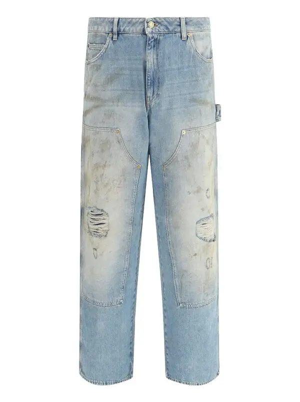 Golden Goose Distressed Denim Jeans - Clear Blue