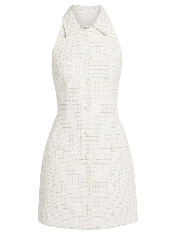 Veronica Beard Roxanne Cotton-tweed Mini Dress - Ivory