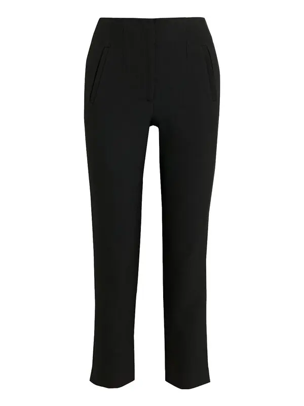 Veronica Beard Stila Crepe Slim-leg Pants - Black