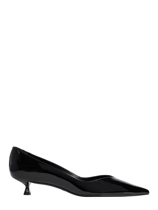 STUART WEITZMAN Eva 35 Patent-leather Pumps - Black