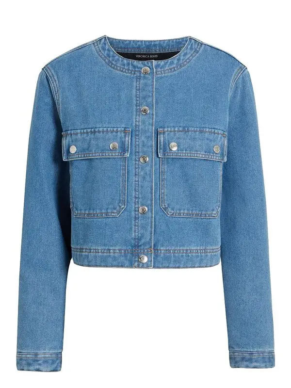 Veronica Beard Brandy Denim Jacket - Mid Denim