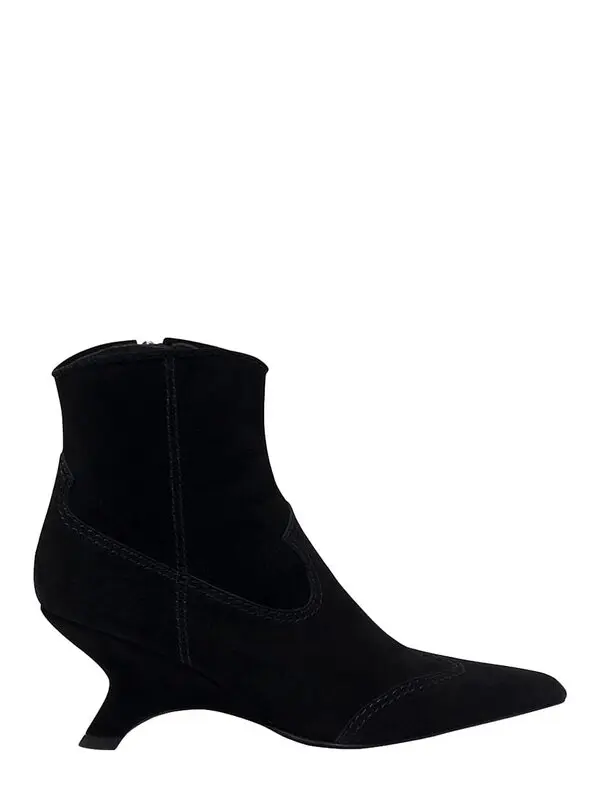 Simkhai Shadow Suede Western Booties - Black