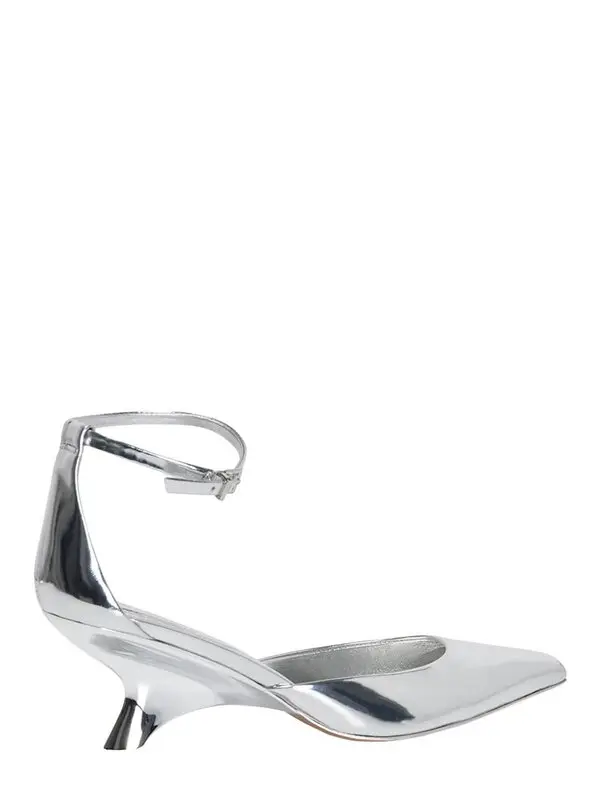 Simkhai Vixen Metallic Patent Leather Wedge Pumps - Silver