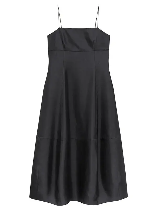 Theory Sleeveless Silk-twill Midi Dress - Black