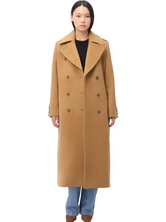 GOBI MONGOLIAN CASHMERE Double-breasted Cashmere Coat - Almond