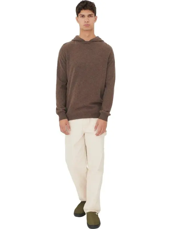 Gobi Cashmere Cashmere Knitted Hoodie - Cocoa