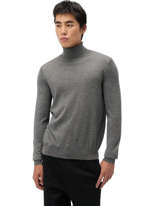 Gobi Cashmere Cashmere-silk Turtleneck Sweater - Dim Gray