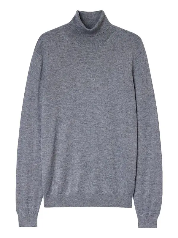 Gobi Cashmere Cashmere-silk Turtleneck Sweater - Dim Gray