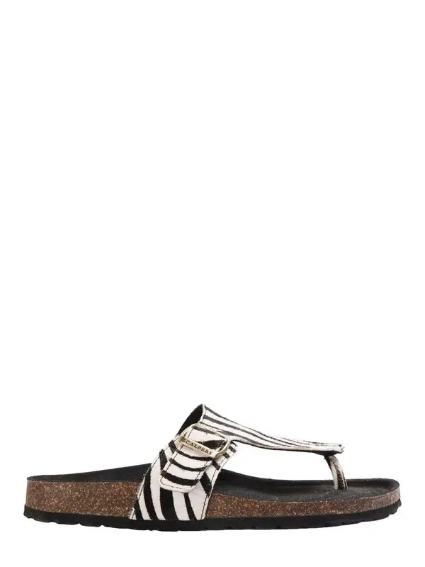 SCALPERS Zebra Print Sandals - Animalprint