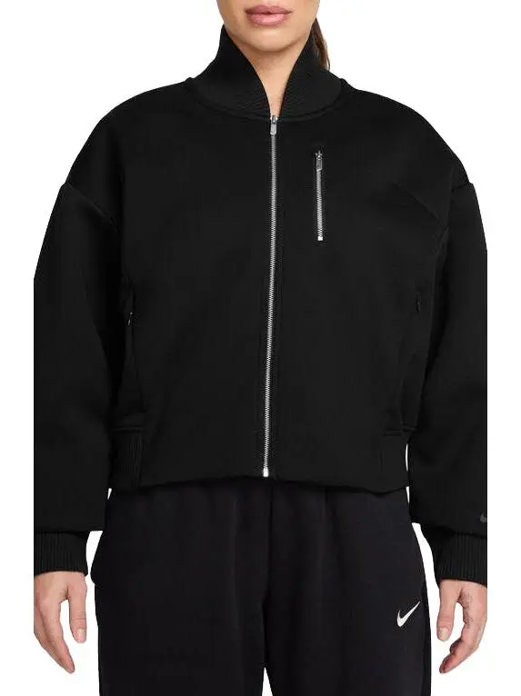Nike Sportswear Destroyer Fleece Bomber Jacket - Black/anthracite