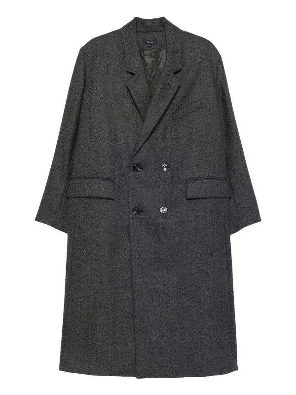 Soeur Double-breasted Wool Coat - Grey