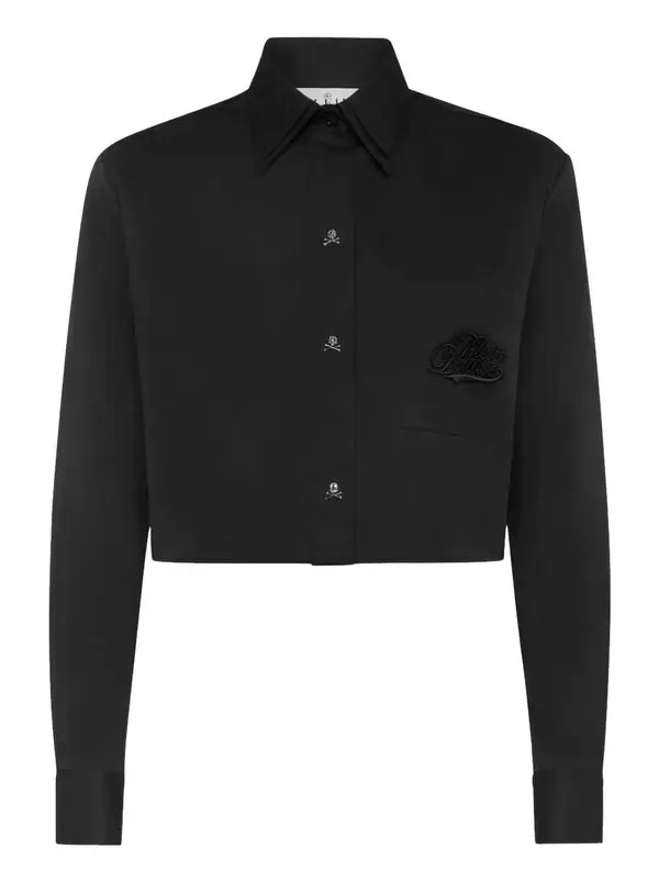 Philipp Plein Skull Button Shirt - Black
