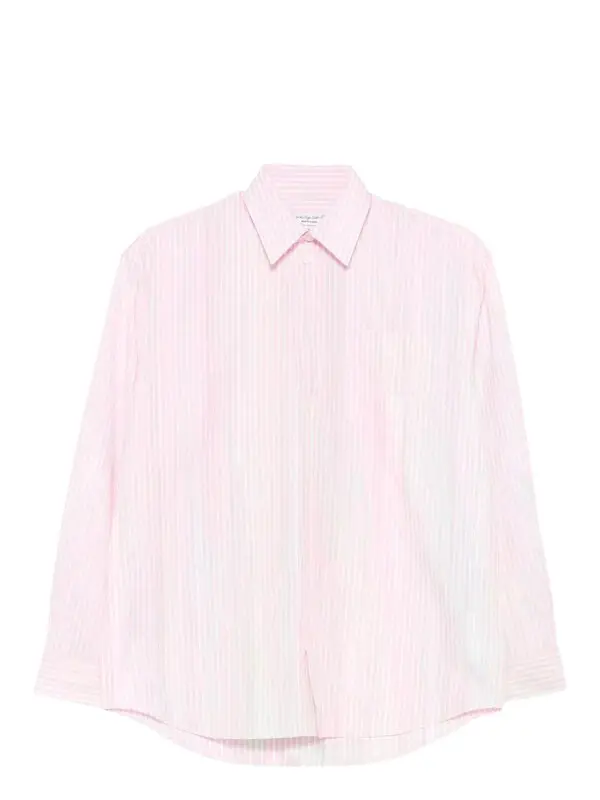 SPORTY & RICH Striped Cotton Shirt - Pink