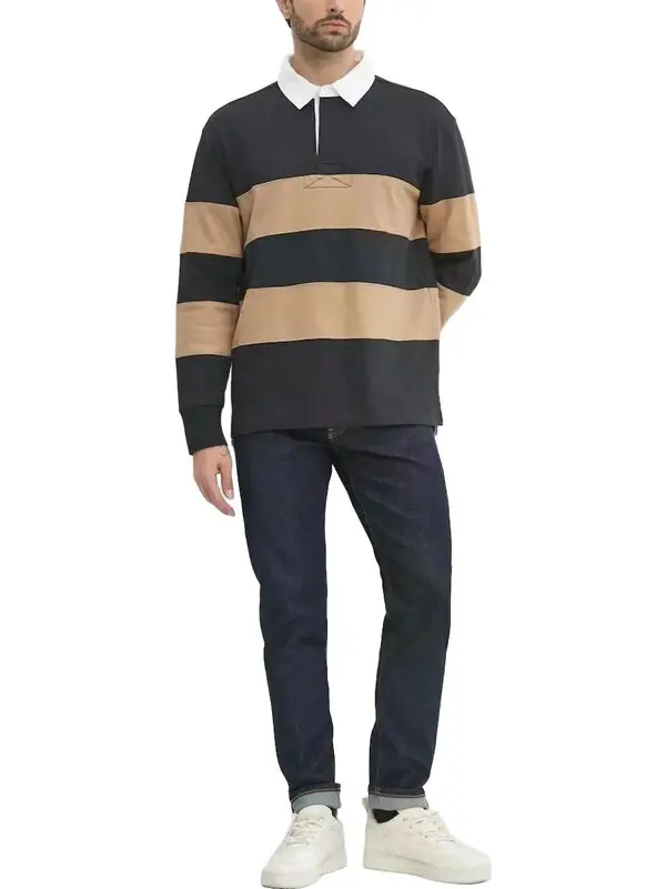 Gant Striped-pattern Polo Shirt - Black