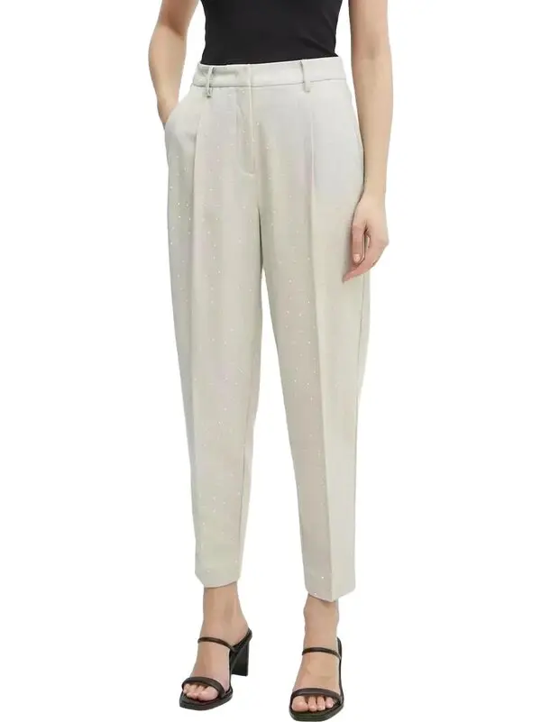 BRUUNS BAZAAR Pleated Embellished Tailored Trousers - Neutrals