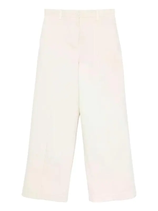 Eleventy Centre-seam Cotton Trousers - Neutrals