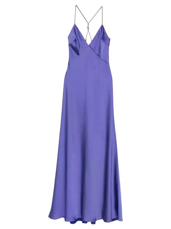 Patrizia Pepe Thin-straps Long Dress - Purple