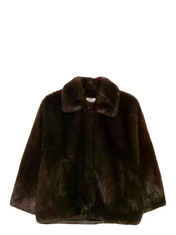 VALENTINI 1972 Faux-fur Collared Jacket - Brown
