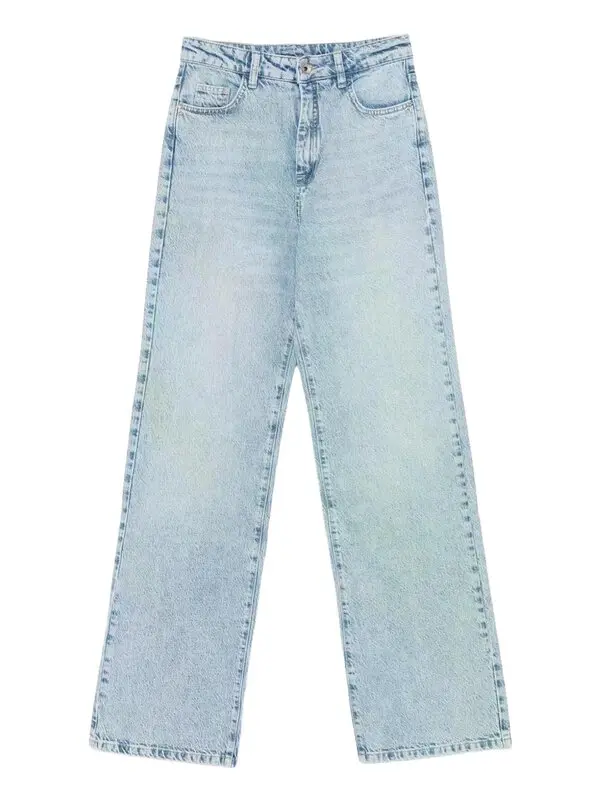 Patrizia Pepe Cotton Straight Leg Jeans - Blue