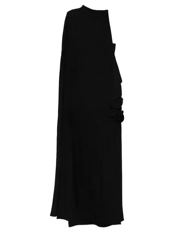 Magda Butrym One-shoulder Ruffle Dress - Black