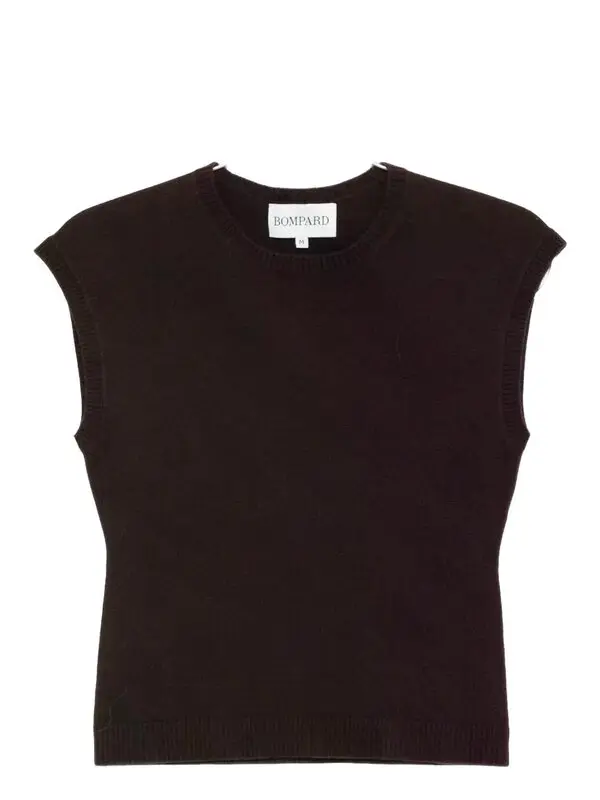 Eric Bompard Ribbed Cashmere Vest - Brown