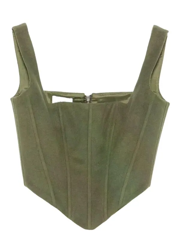 VESTIAIRE D'UN OISEAU LIBRE Cashmere Corset - Green