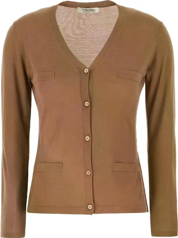Max Mara Virgin Wool Cardigan - Brown