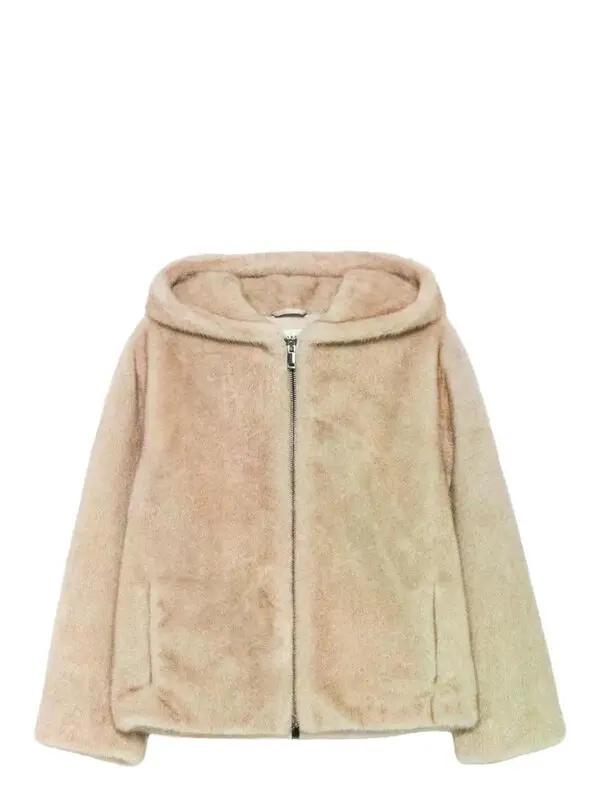 P.a.r.o.s.h Hooded Zip-front Jacket - Neutrals