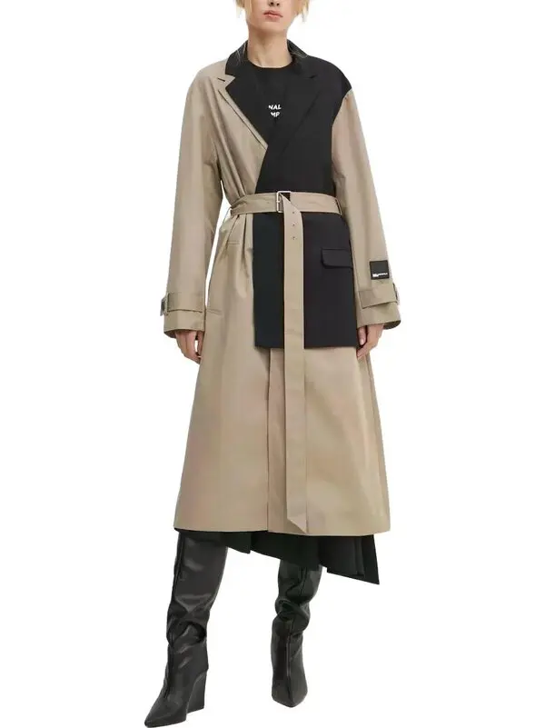 Karl Lagerfeld Belted Trench Coat - Neutrals