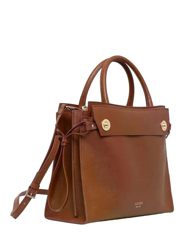 Guess Leather Tote Bag - Brown