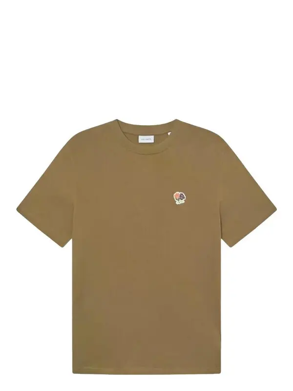 LES DEUX Embroidered-detail T-shirt - Brown