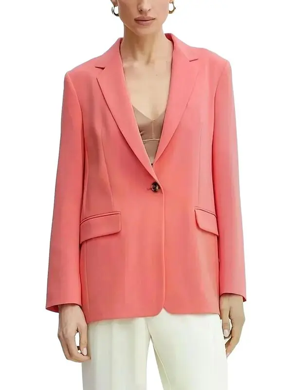 BOSS Single-button Notched-lapel Blazer - Pink