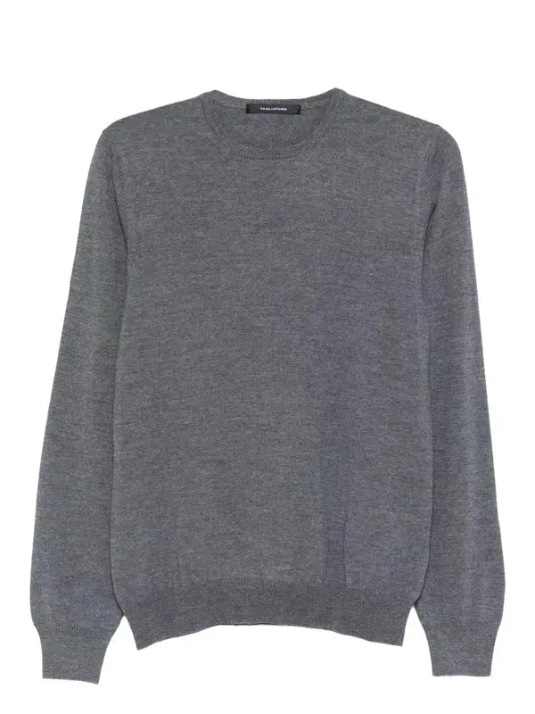 Tagliatore Crew-neck Virgin Wool Sweater - Grey