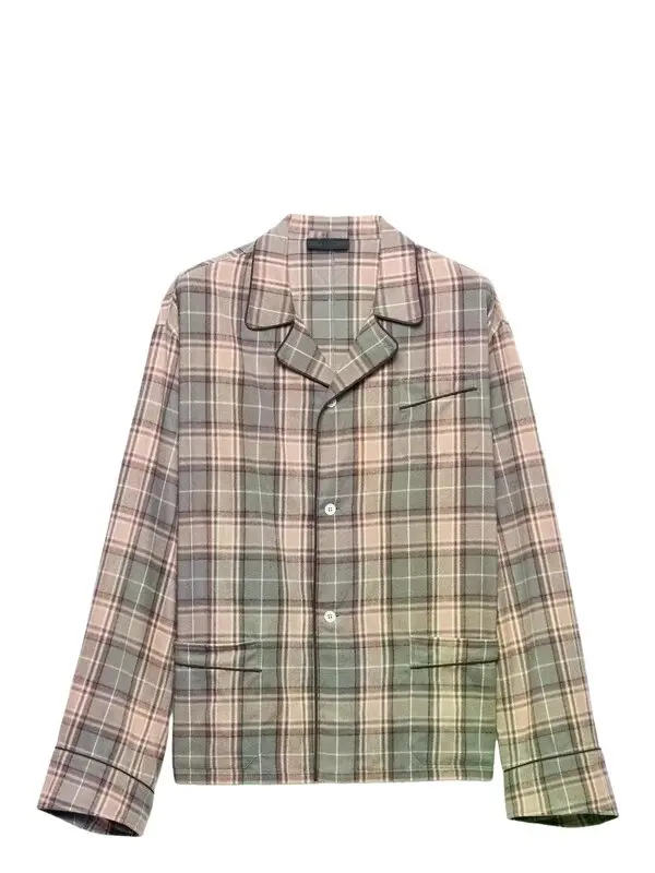 Prada Checked Cotton Shirt - Brown