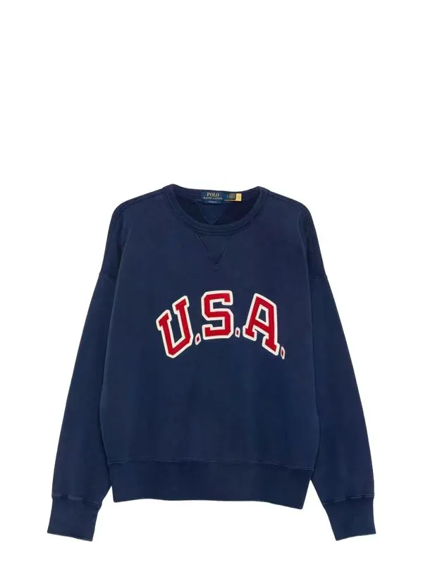 Polo Ralph Lauren Appliqué Lettering Sweatshirt - Blue