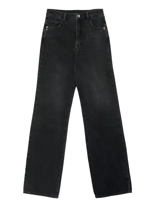 Patrizia Pepe High-waisted Wide Leg Jeans - Black