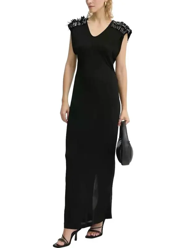 BRUUNS BAZAAR Sequin-embellished Maxi Dress - Black