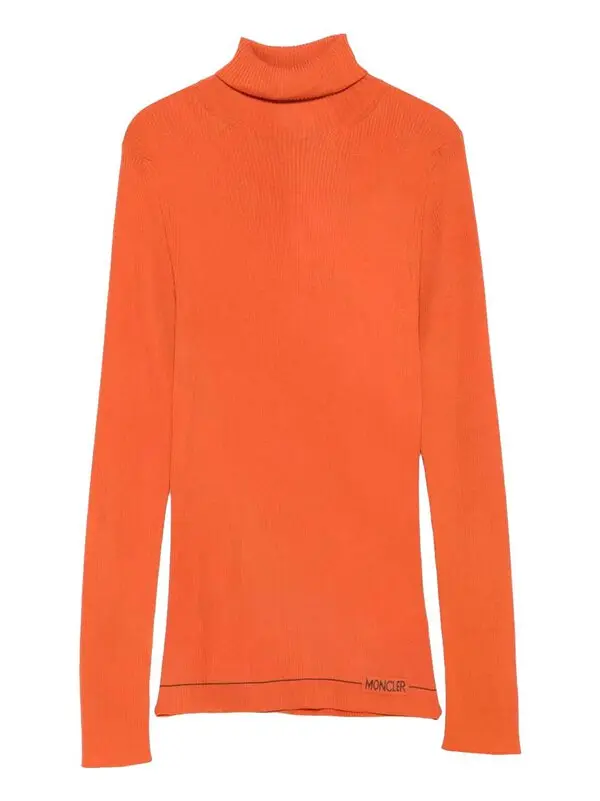 Moncler Ribbed Turtleneck Sweater - Orange