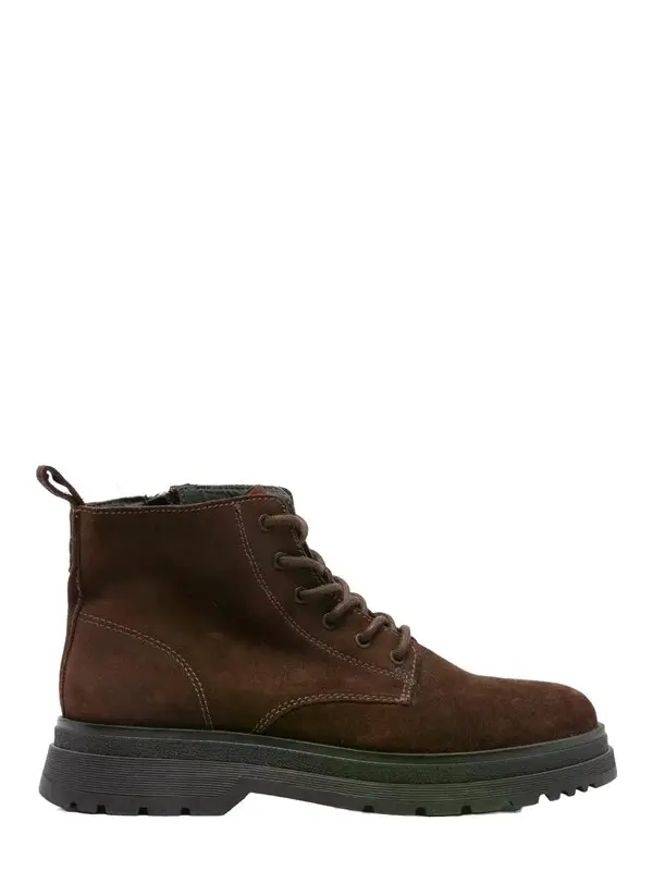 Marc O'polo Lace-up Suede Biker Boots - Brown
