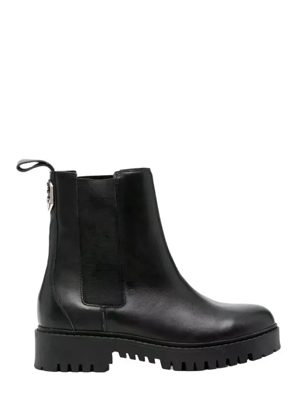 Guess Logo Plaque Chelsea Boots - Black
