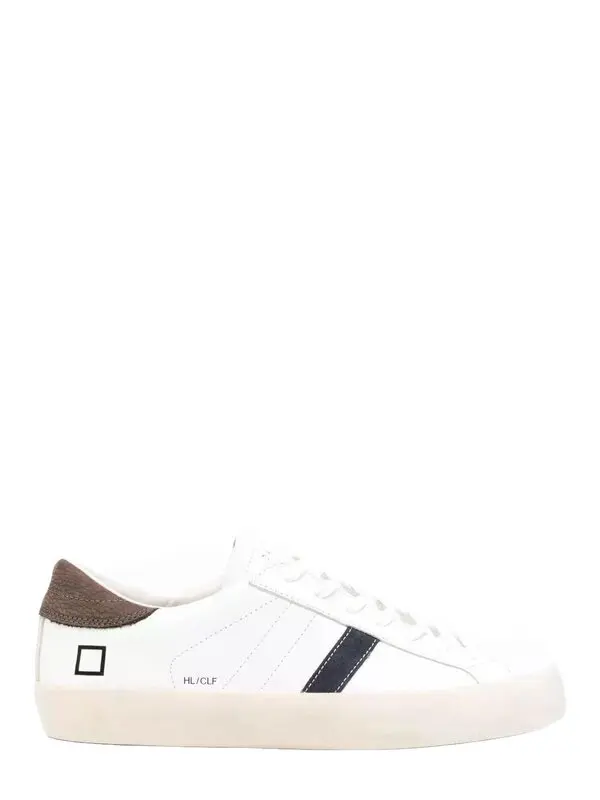 D.a.t.e. Hill Low Leather Stripe Sneakers - White