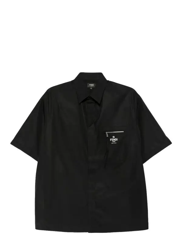Fendi Zip-pocket Shirt - Black