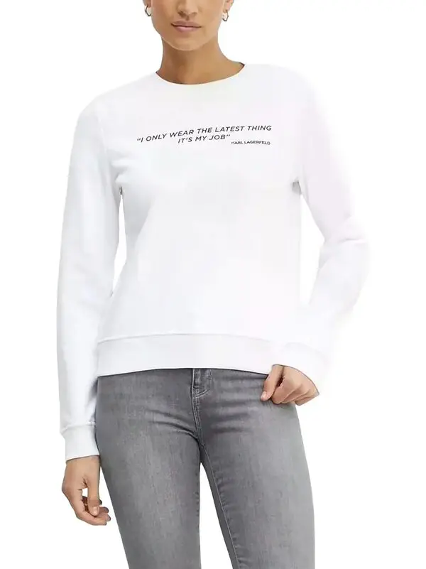 Karl Lagerfeld Crew-neck Long-sleeve Sweatshirt - White