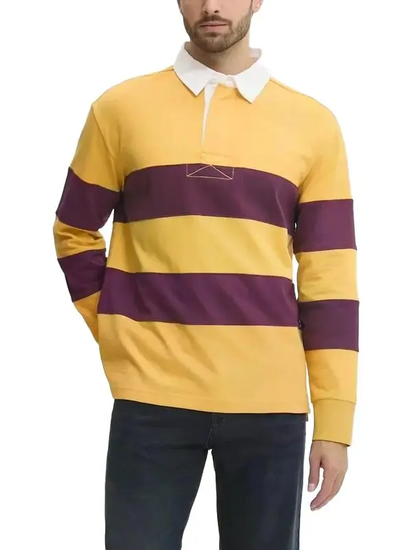 Gant Stripe Rugby Polo Shirt - Yellow