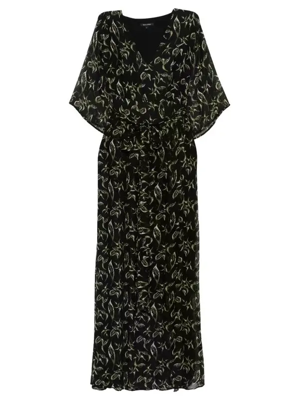 Marc O'polo Floral Belted Maxi Dress - Black