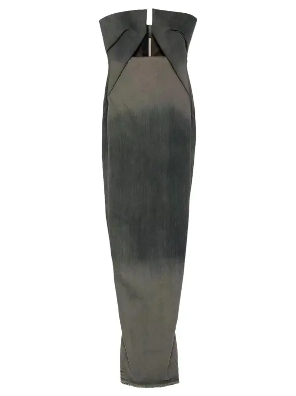 Rick Owens Cut-out Strapless Dress - Grey