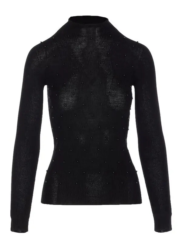 Liu Jo Long Sleeve High Neck Top - Black