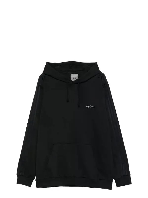 Y3 Striped Hoodie - Black